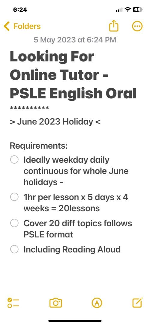PSLE English Oral Tutor Required, Bulletin Board, Looking For on Carousell