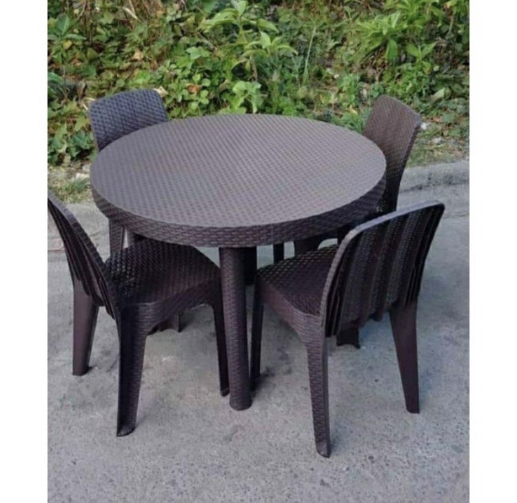RATTAN style outdoor Tables and chairs SET, Furniture & Home Living ...