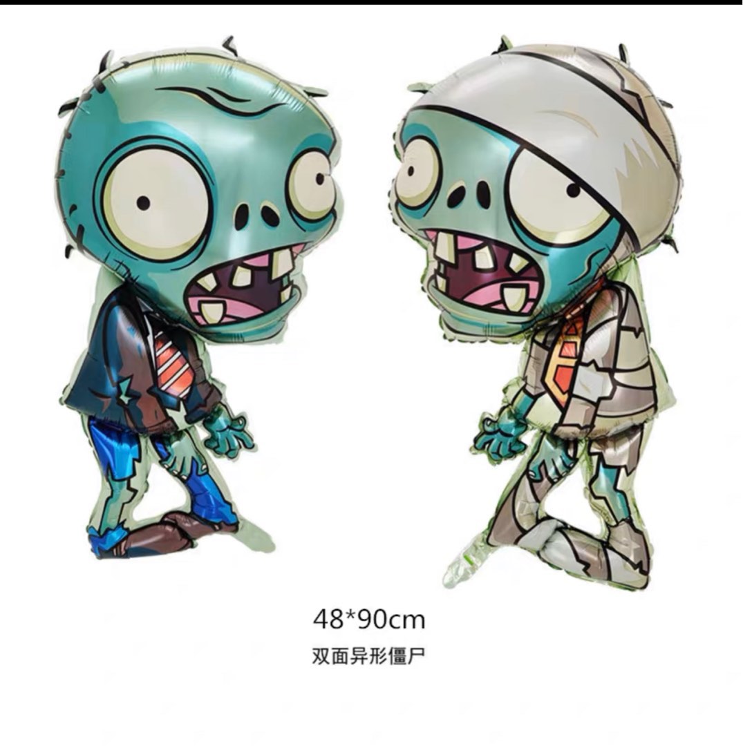 [Ready Stock] Plants vs. Zombies ( deflated) foil balloon (Front back ...