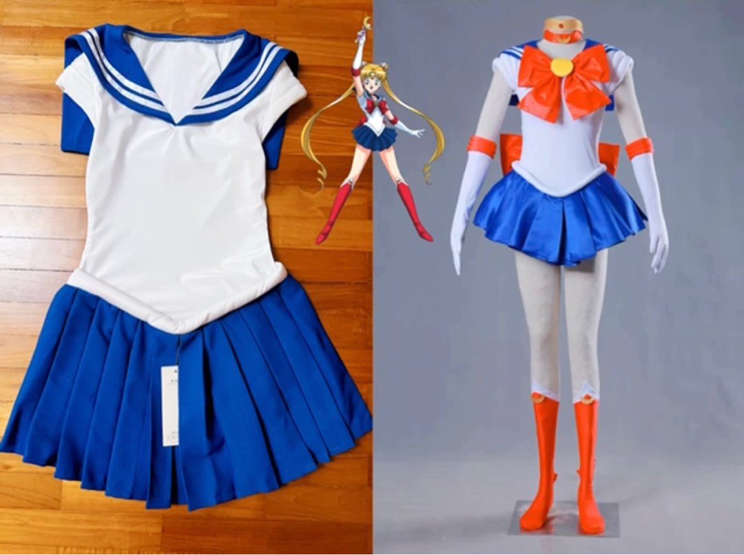 Sailor moon Full Set Cosplay Costume Boots Gloves Cartoon Mania, Women ...