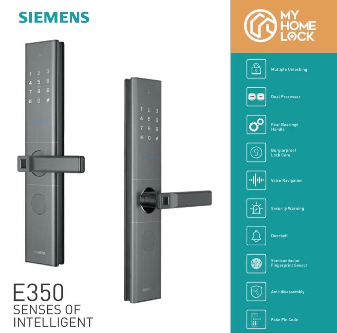 Siemens Smart Digital Lock E350, Furniture & Home Living, Security ...