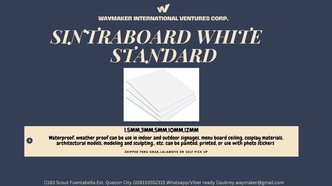 Sintraboard White 4x8ft,Precut A3,A4,A5, Furniture & Home Living, Home ...