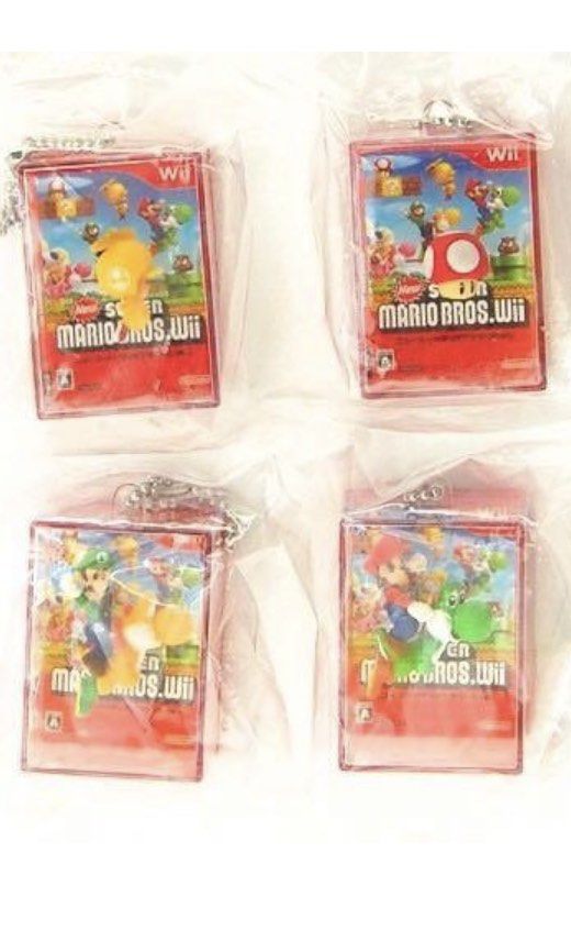 Super Mario Bros Yoshi Luigi Figurine Keychain Nintendo Capsule Toys ...