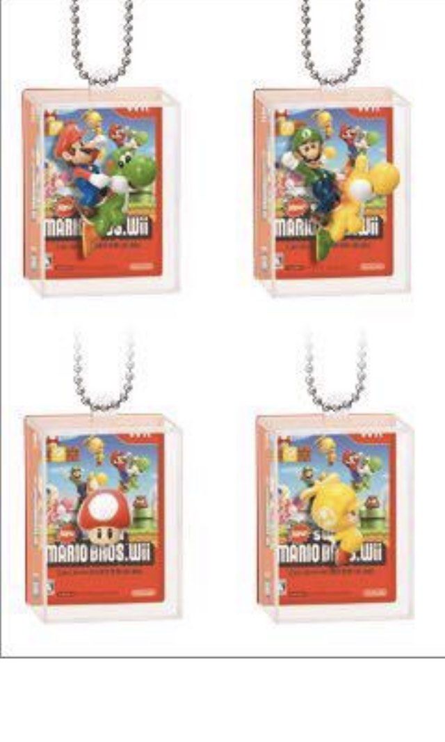 Super Mario Bros Yoshi Luigi Figurine Keychain Nintendo Capsule Toys ...