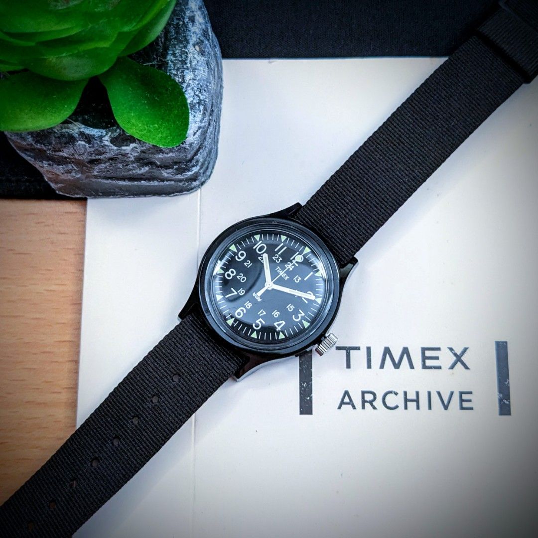 Timex Archive Camper MK1 36mm unisex black military watch TW2R13800 ...