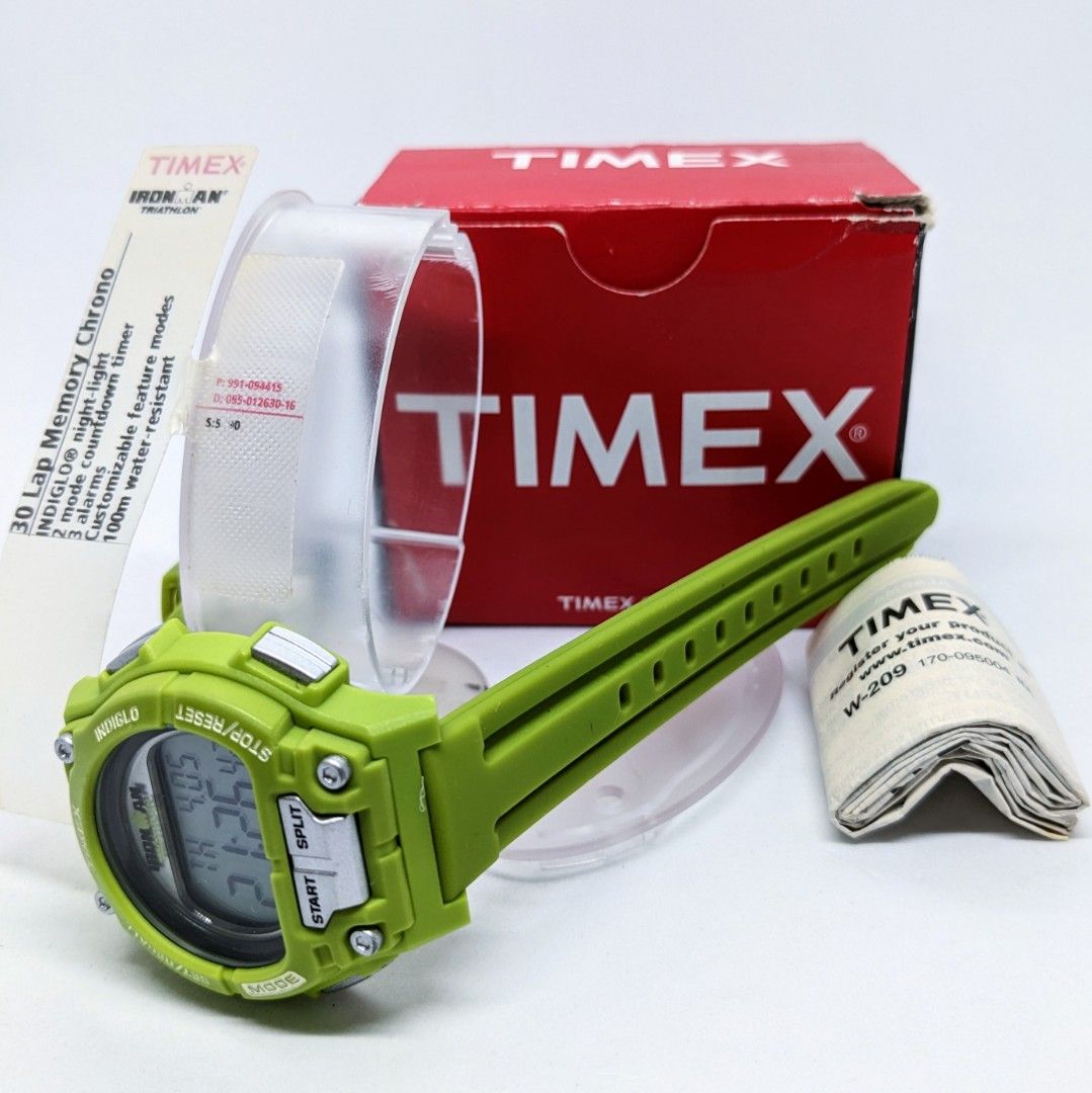 Timex IRONMAN Triathlon 30-Lap Brights limited edition green watch ...