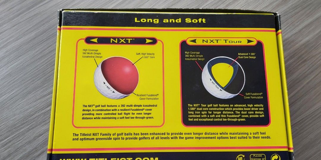 Titleist NXT golf ball, 運動產品, 運動與體育, 運動與體育 - Golf - Carousell