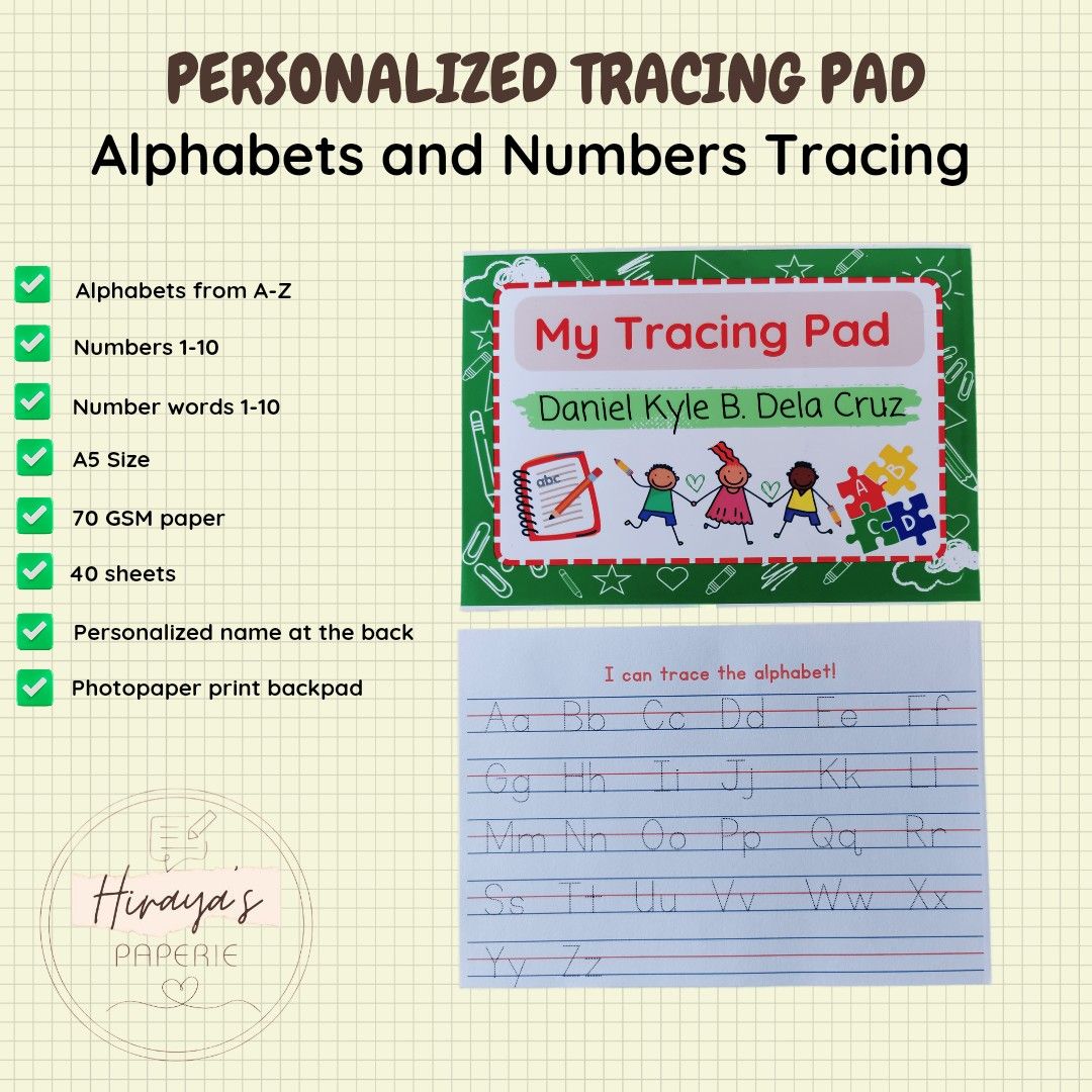 Tracing Pad, Hobbies & Toys, Stationary & Craft, Stationery & School ...