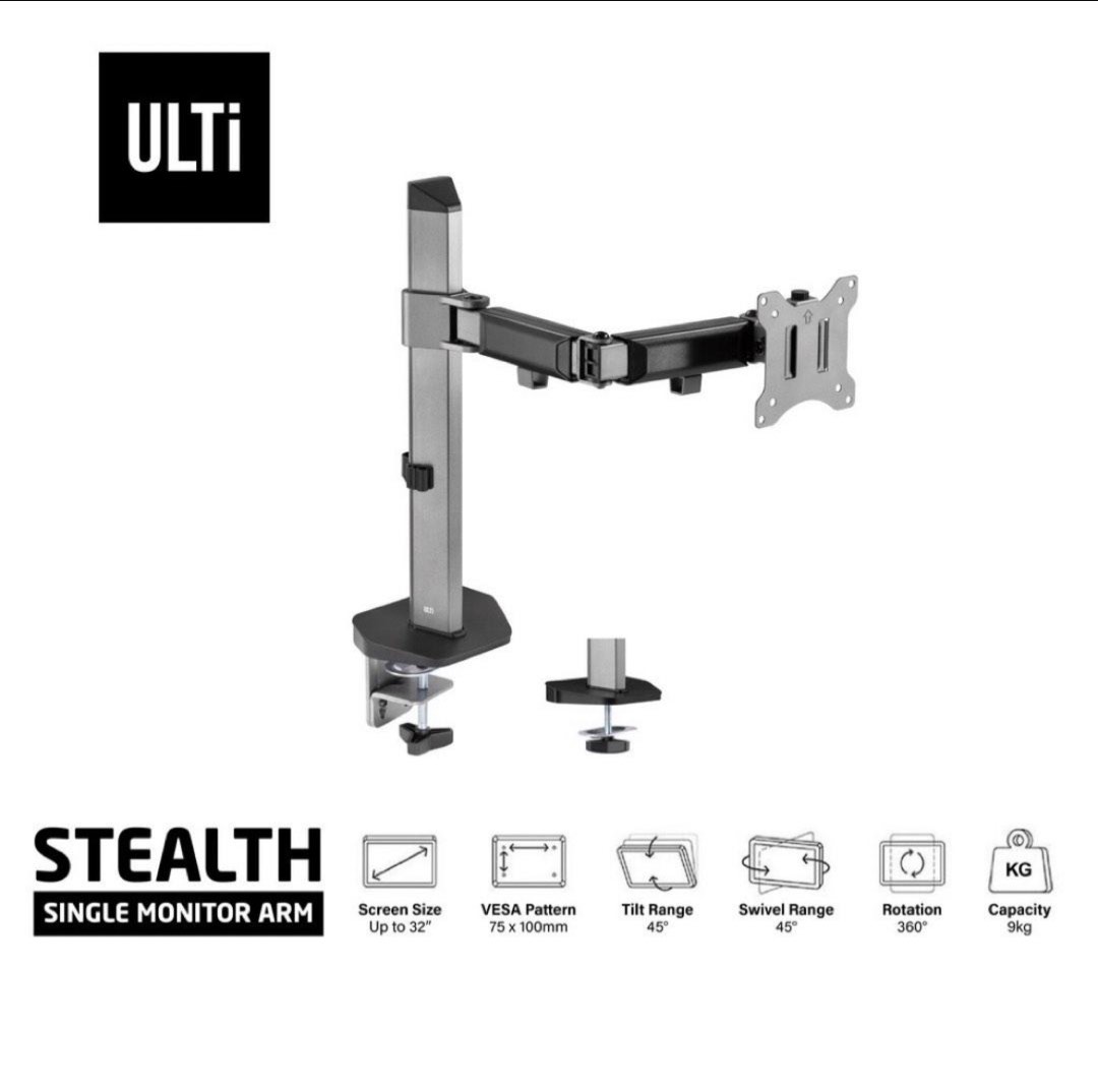 Ulti Stealth Monitor Arm & Laptop Tray, Computers & Tech, Parts ...