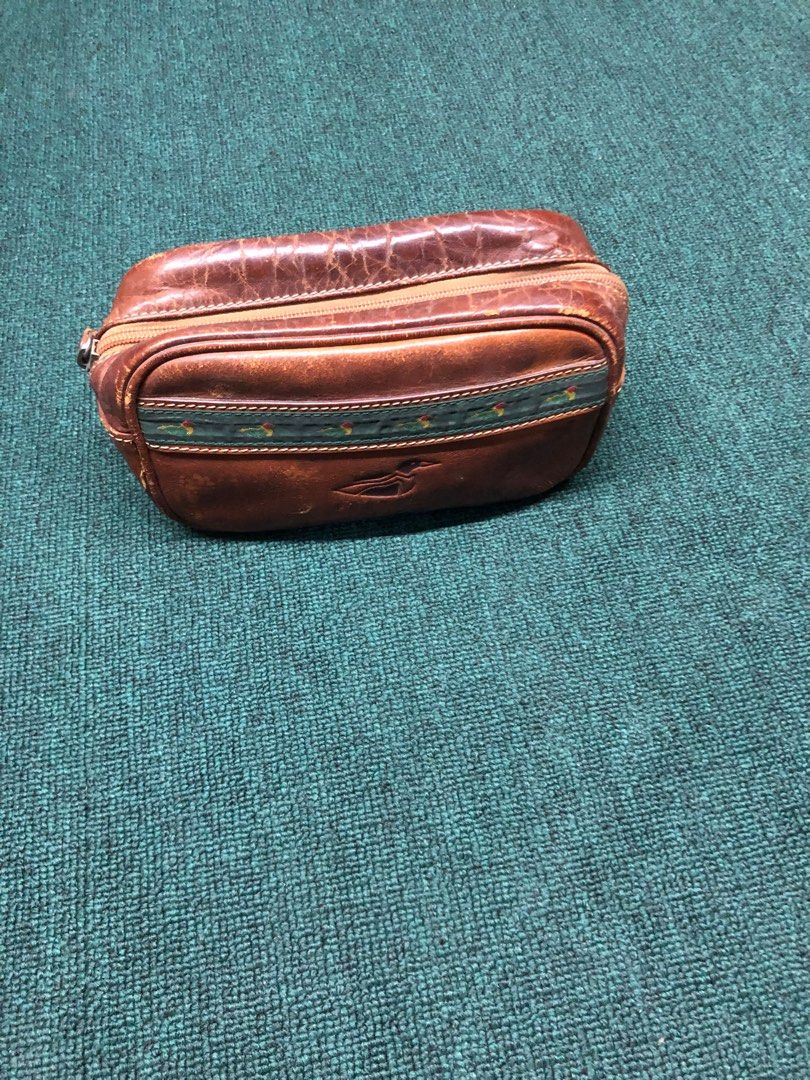 Vintage fortune Duck clutch bag hard leather, Men's Fashion, Bags, Belt ...