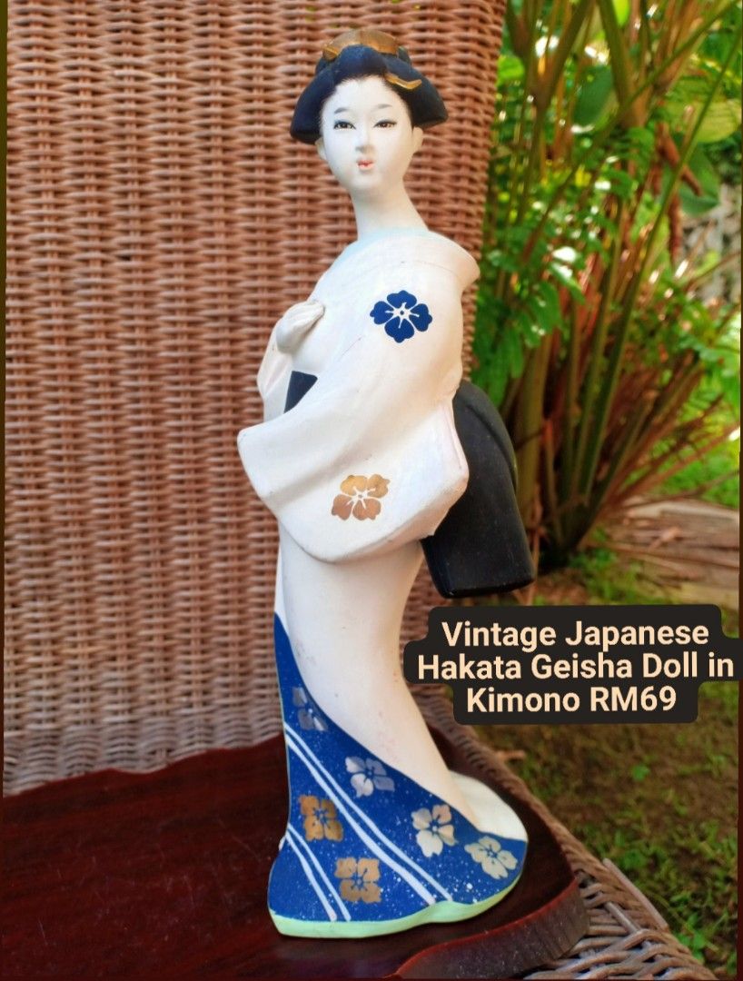 Vintage Japanese Hakata Geisha Doll In Kimono Hobbies Toys Collectibles Memorabilia