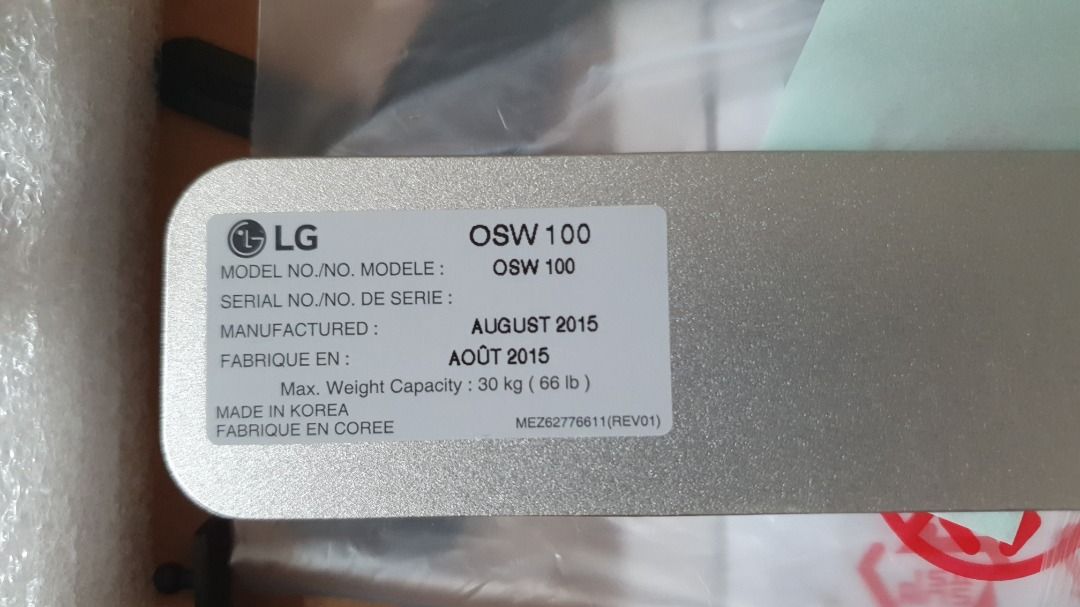 Wall mount bracket OSW100, TV & Home Appliances, TV & Entertainment, TV ...