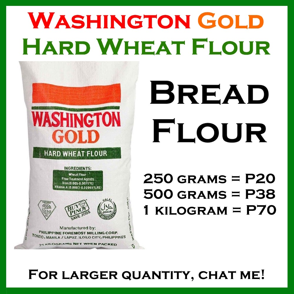 Washington Gold Bread Flour 250 grams / 500 grams / 1 kilogram, Food ...