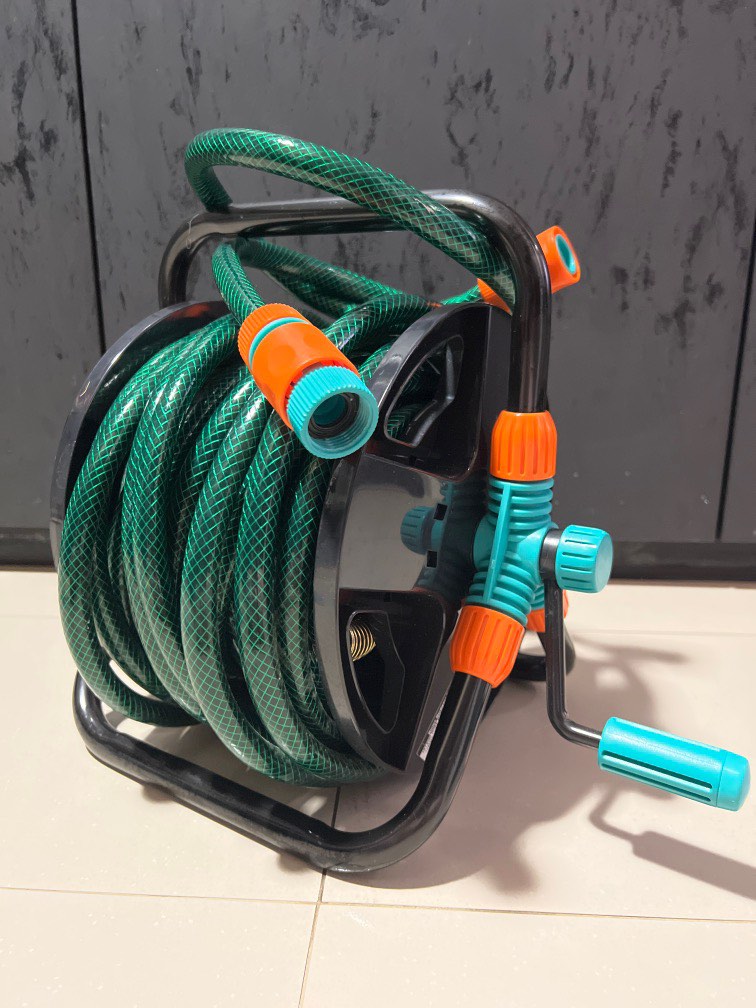 Water hose reel set (15m), Furniture & Home Living, Gardening, Hose and Watering Devices on ...