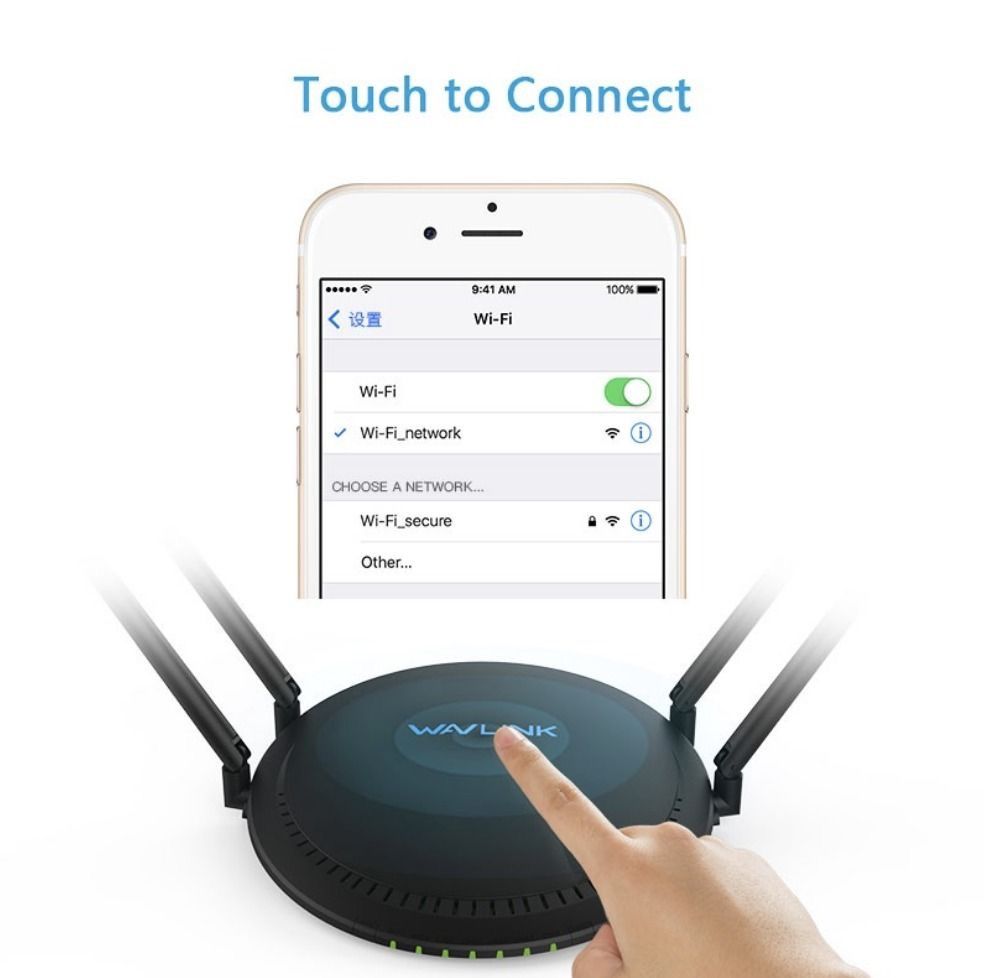 Wavlink AC1200 Dual-band Smart Wi-Fi Router with TouchLink, Computers ...