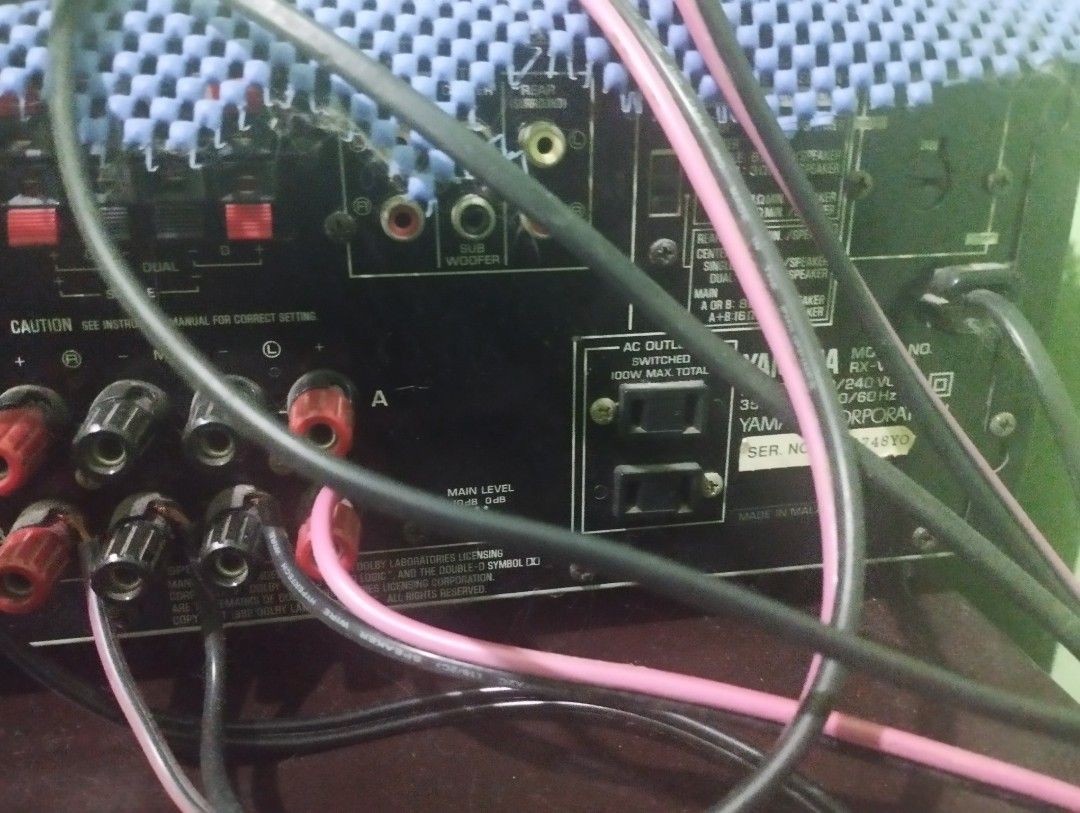 Yamaha AV receiver with remote control and Bluetooth receiver with jamo ...