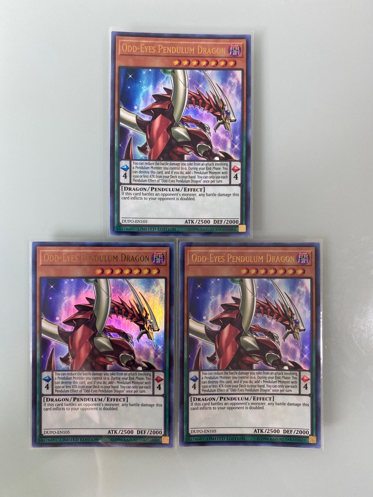 Yugioh Odd-Eyes Pendulum Dragon - DUPO-EN105 - Ultra Rare Limited ...