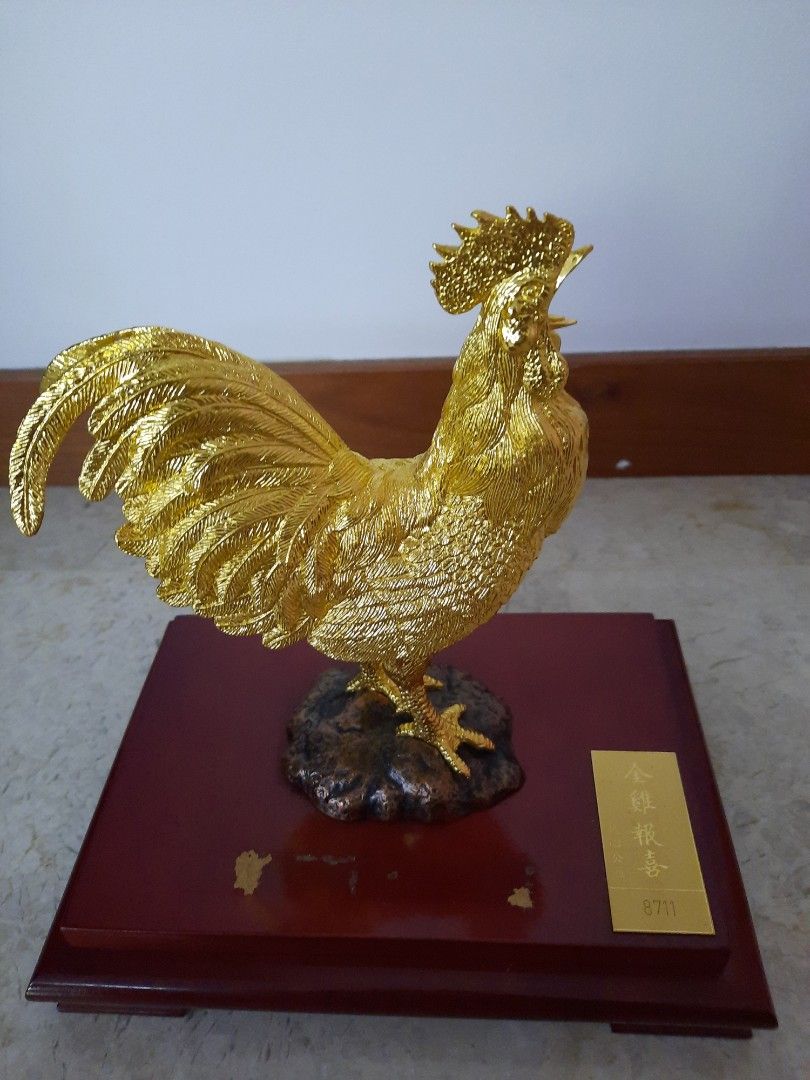 24k gilded Golden Rooster, Hobbies & Toys, Memorabilia & Collectibles ...