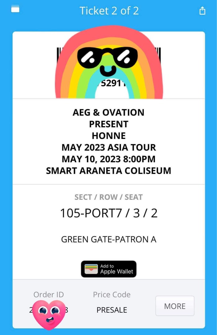 2 HONNE in Manila Patron A Tickets, Tickets & Vouchers, Event Tickets ...