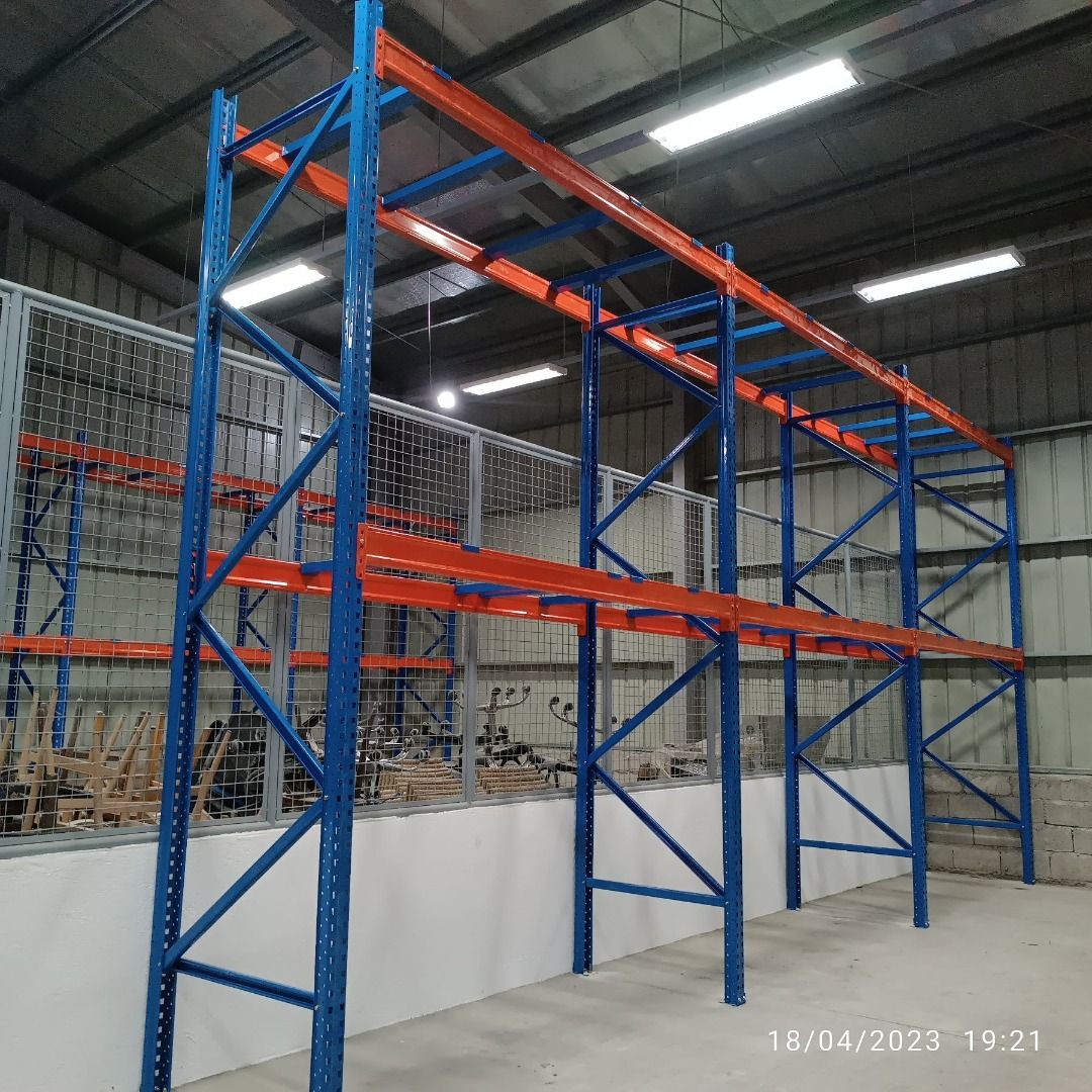 2 tons Capacity - Pallet Rack tie Beam shelving, Furniture & Home ...
