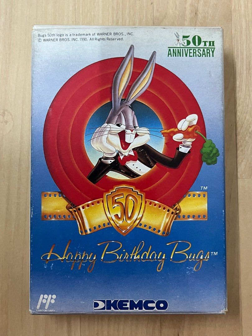 日版 FC KEMCO WARNER BROS 50TH ANNIVERSARY HAPPY BIRTHDAY BUGS BUNNY LOONEY TUNES 華納兄弟 賓尼兔50周年生日快樂 ...