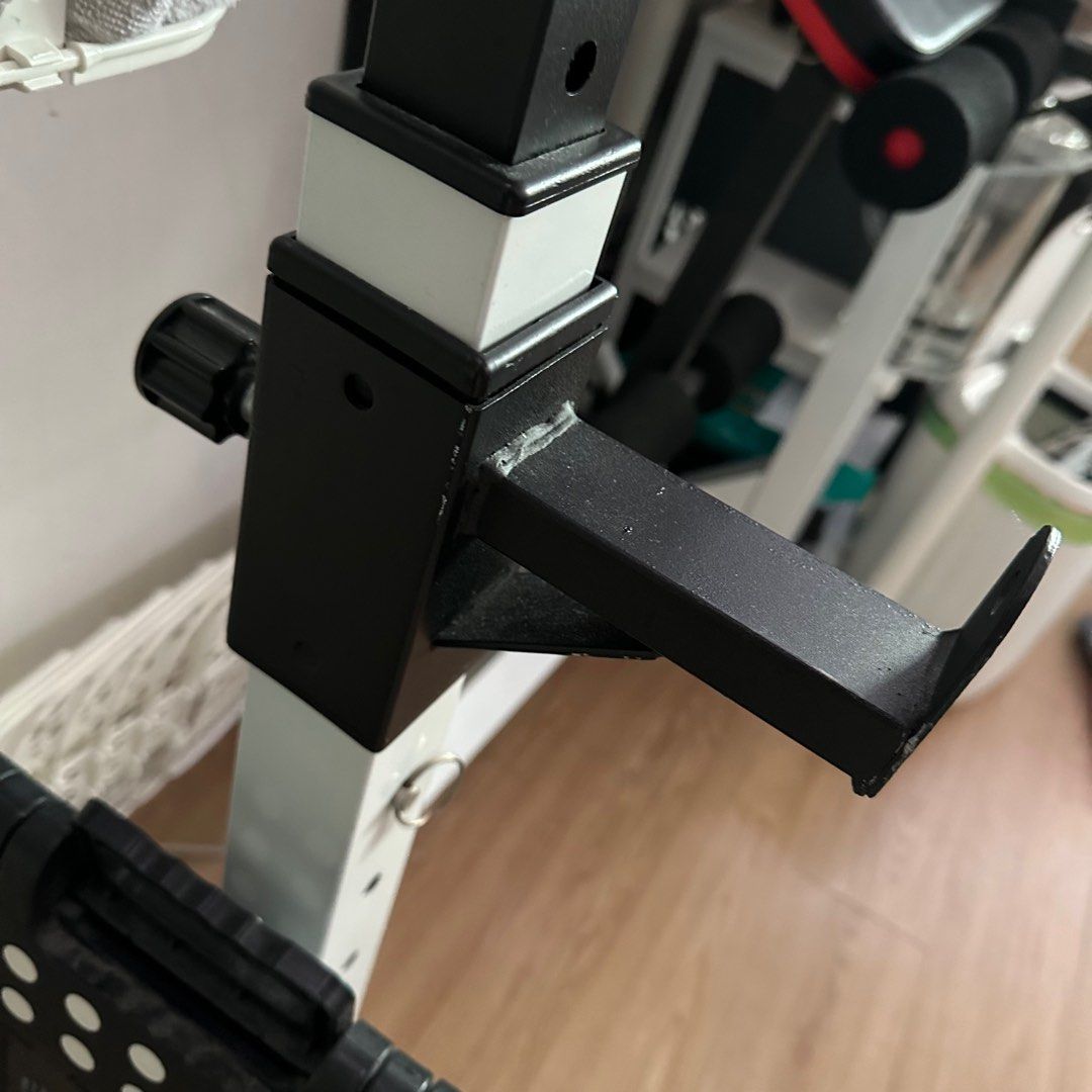 Adjustable Heavy Duty Bench Press Rack with Safety Bars and Plate ...