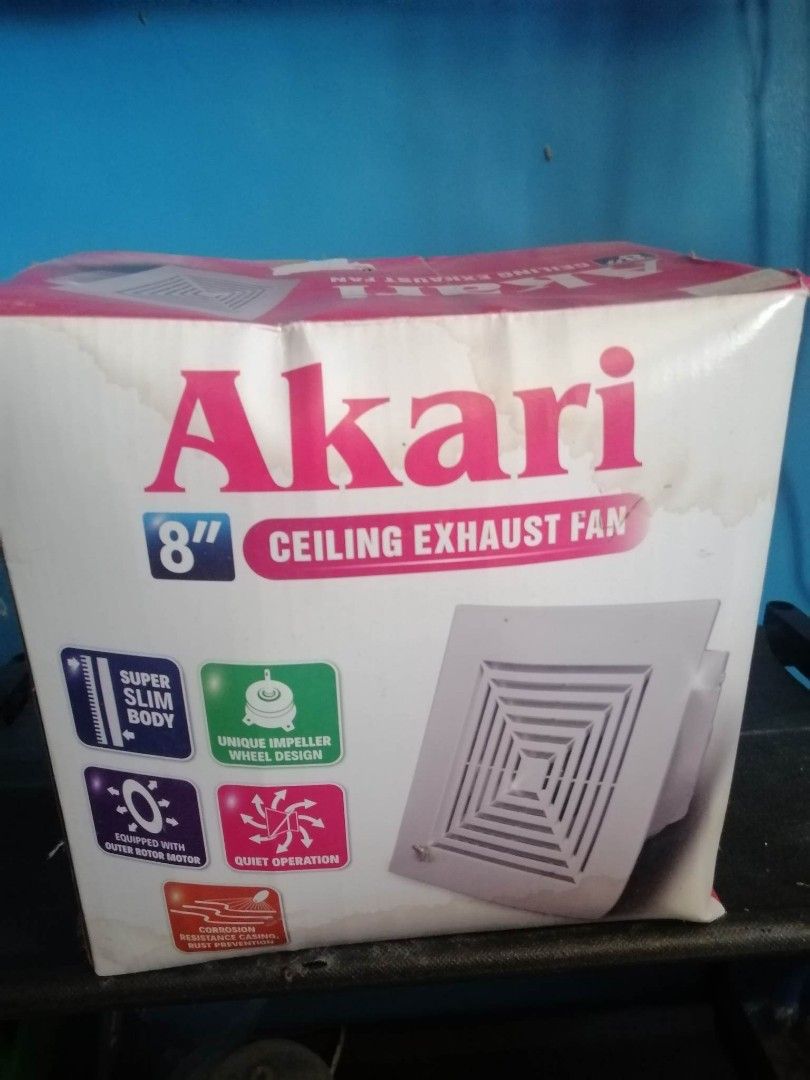 Akari Ceiling Exhaust Fan 8", Furniture & Home Living, Lighting & Fans ...