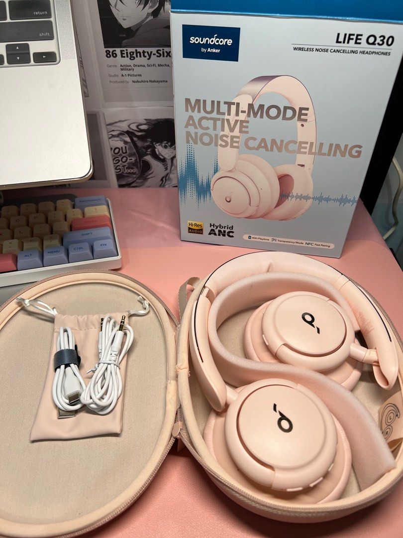 Anker Soundcore Life Q30 Pink | Noise Cancelling Headphones/ANC, Audio ...