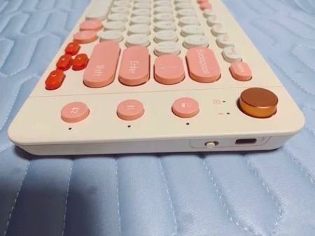 ASMR Retro Blutooth Wireless Keyboard - BOW K360DL (Peach Pink) without ...
