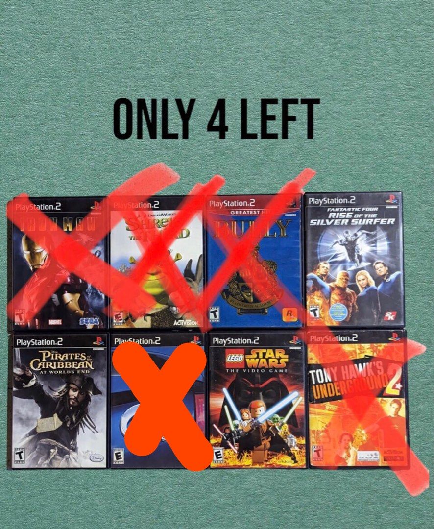 Assorted PS 2 Games (Shrek, Bully, Ironman, Tony Hawk and GT3 SOLD ...