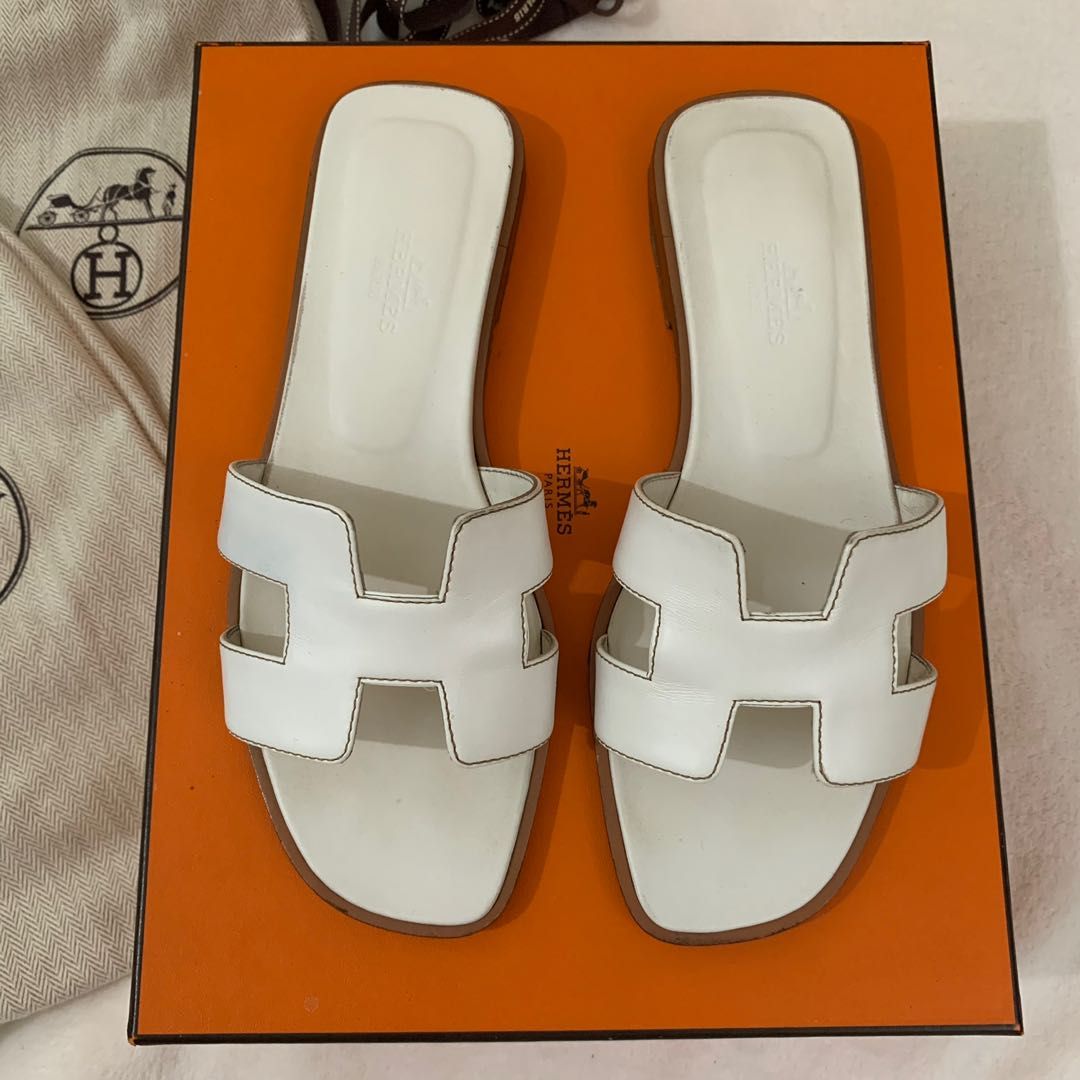 Authentic Hermes White Oran on Carousell
