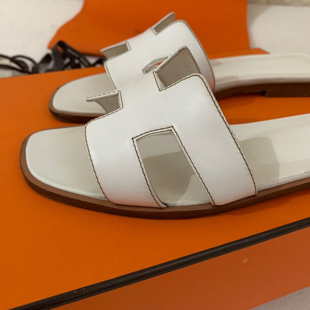 Authentic Hermes White Oran on Carousell