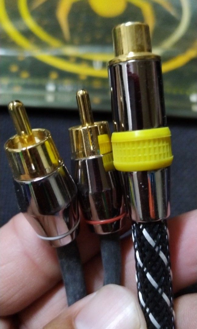 Av cable connector set 2~1 night stalker 2 male yellow female, Audio ...