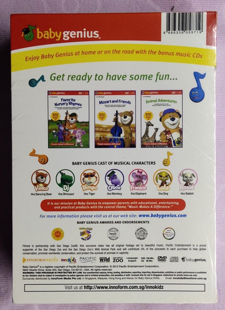 Baby Genius Children DvD (Brand New + Sealed), Hobbies & Toys, Music ...