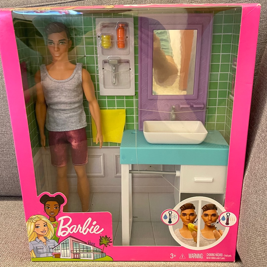 Barbie Ken Doll and Furniture set, Bathroom sink set, Hobbies & Toys ...