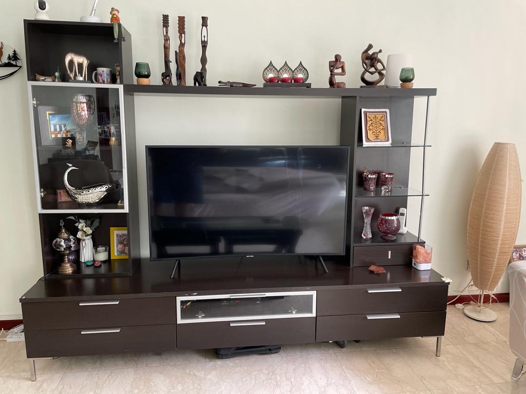 Beautiful TV Unit with display cabinet, Furniture & Home Living ...