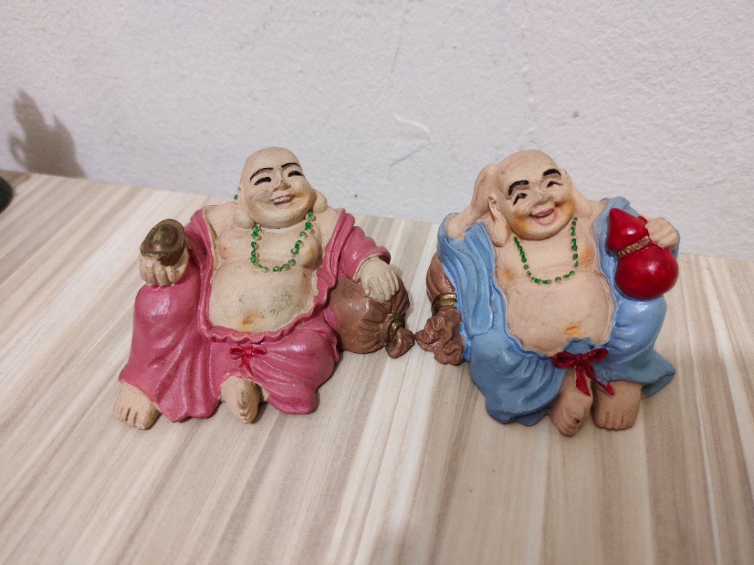 Budha Julai Duduk Fiber Kuno Jadul Antik, Antik, Pajangan di Carousell