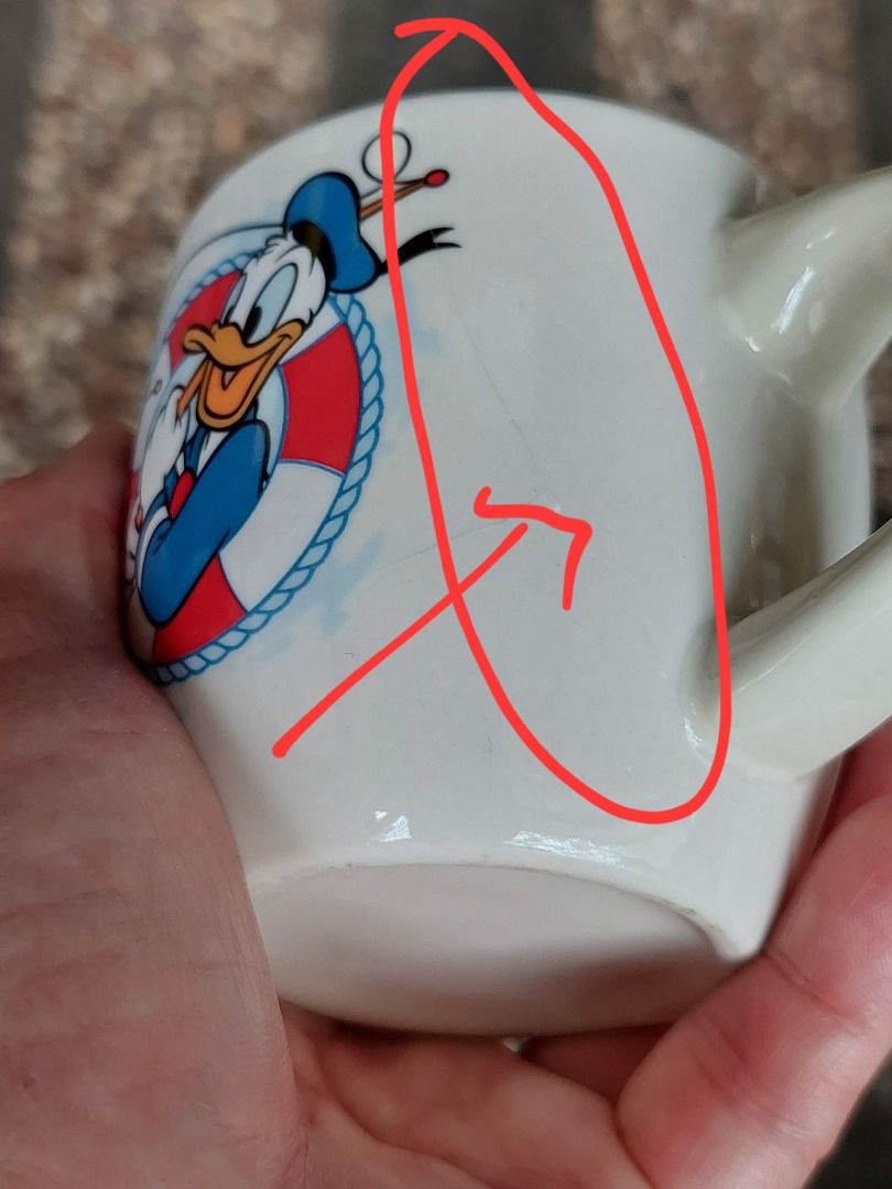 cangkir keramik disney japan RETAK, Perabotan Rumah di Carousell