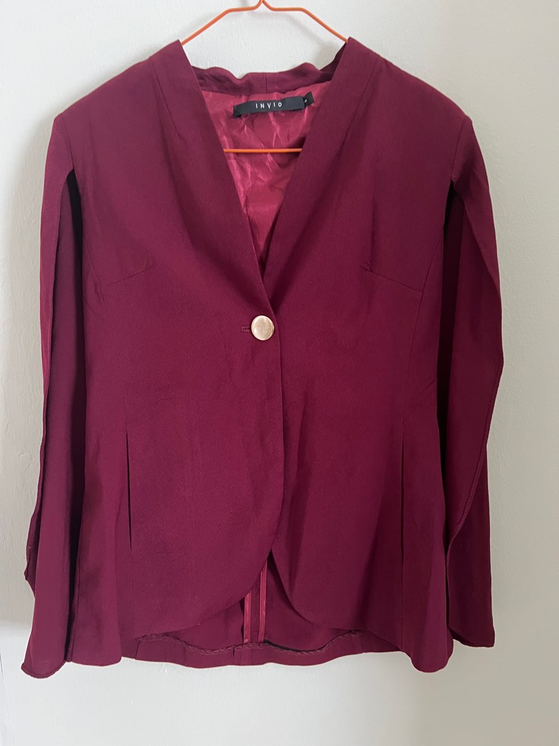 Cape Blazer Invio / Jas Kantor / Baju kerja wanita, Fesyen Wanita ...
