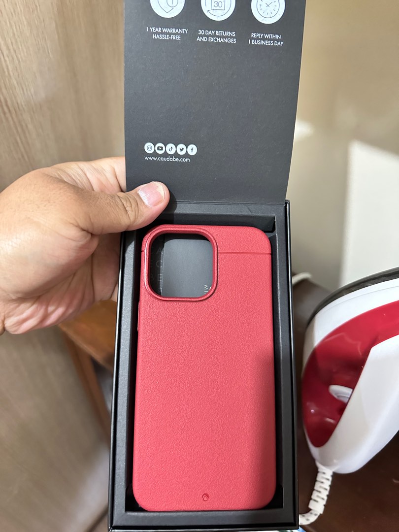 Caudabe Sheath for iPhone 14 Pro Max (Red) on Carousell
