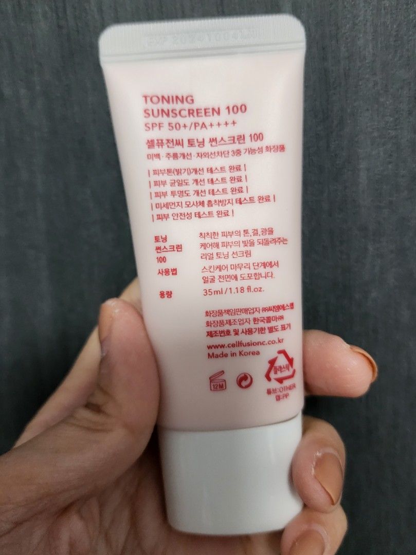 Cell Fusion c toning sunscreen 100, Beauty & Personal Care, Face, Face ...