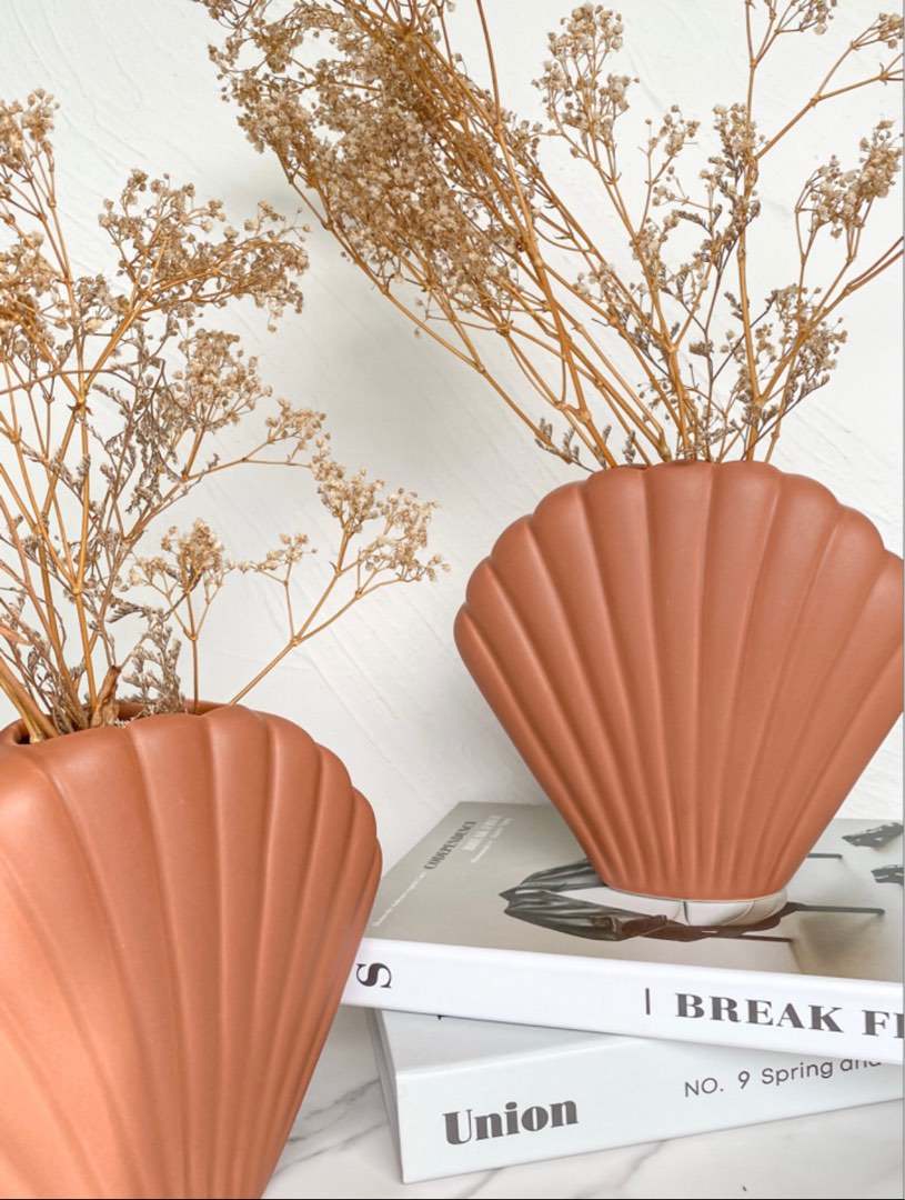 Ceramic Seashell Vase, Furniture & Home Living, Home Decor, Vases ...