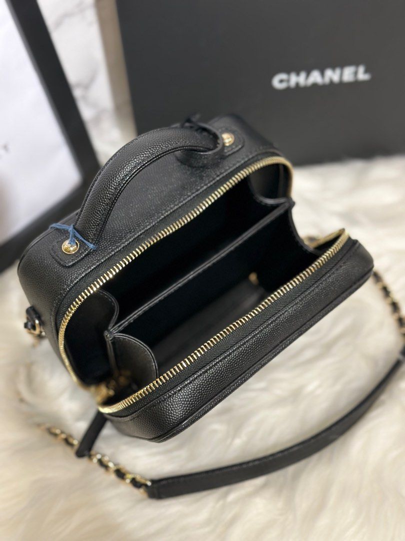 Chanel Black Filigree Vanity - Small, Luxury, Bags & Wallets on Carousell