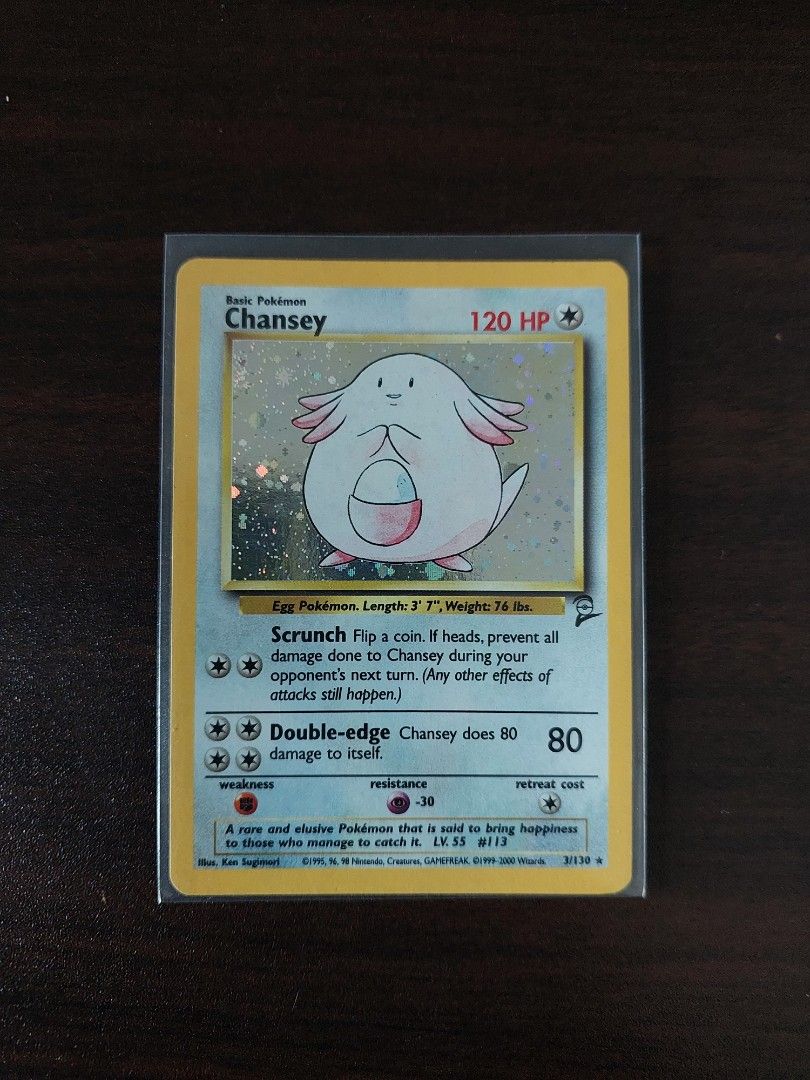CHANSEY HOLO NM BASE SET 2 VINTAGE POKEMON TCG CARDS NOT CHARIZARD ...