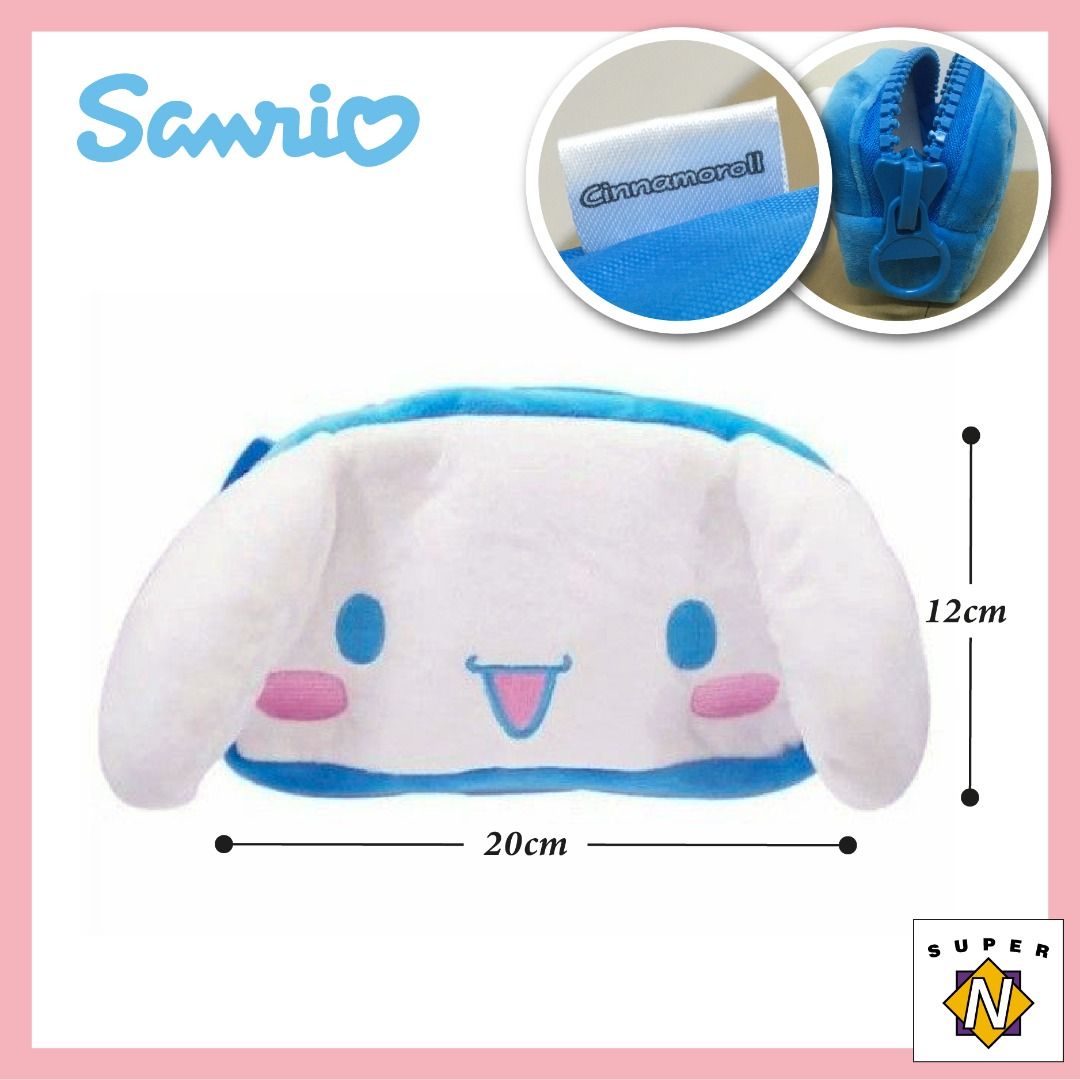 Cinnamoroll Mega Zip Plush Face Big Pouch by Sanrio Japan / 20cm, Hobbies & Toys, Collectibles ...