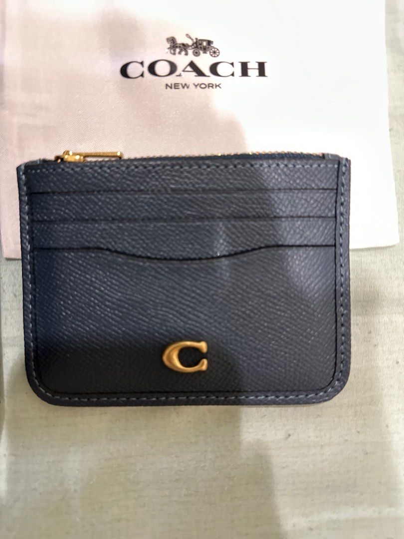 Coach Card Case (Navy blue), Women's Fashion, Bags & Wallets, Purses ...