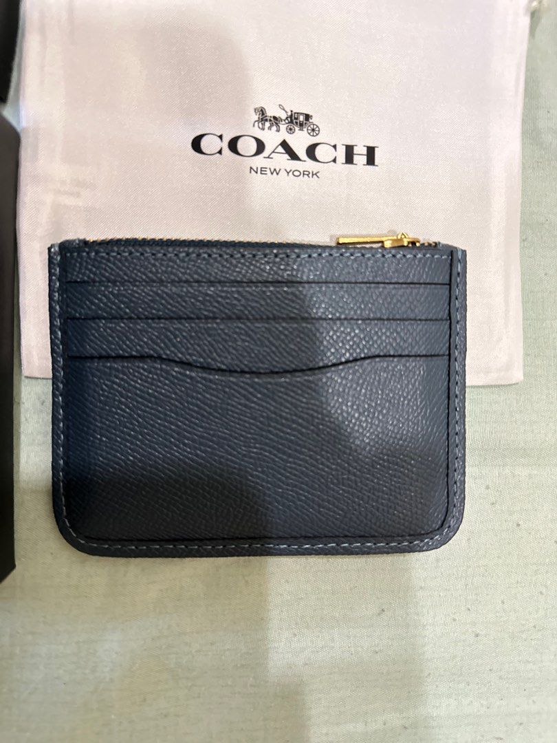 Coach Card Case (Navy blue), Women's Fashion, Bags & Wallets, Purses ...