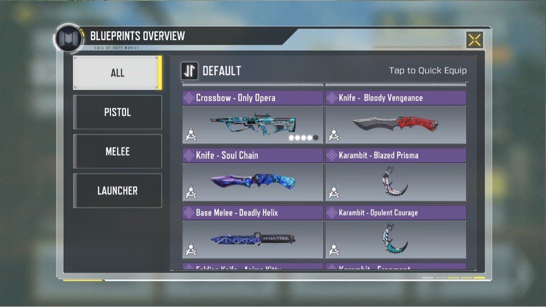 WTS CODM ACCOUNT LEGENDARY DIAMOND BUTTERFLY KNIFE LEGENDARY PISTOL OG ...