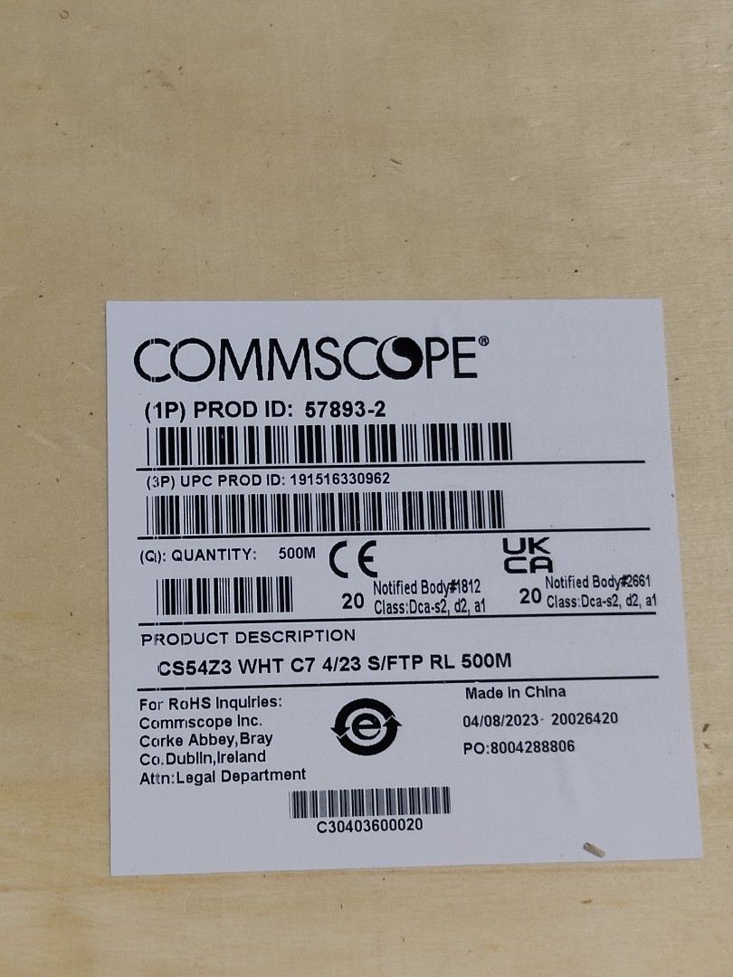 CommScope Cat7 S/FTP Shielded Ethernet / LAN Cable, Low Smoke Fire ...