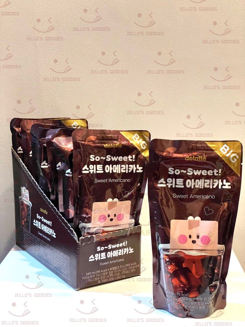[DELAFFE BIG SIZE 340ml] [CAFFE BENE 190ml] Korean Pouch Drinks, Food & Drinks, Beverages on ...